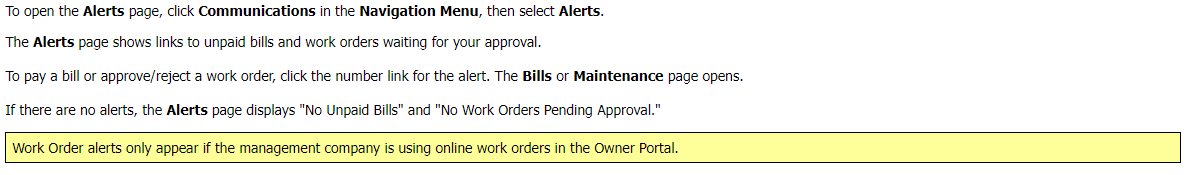 Using the Owner Portal