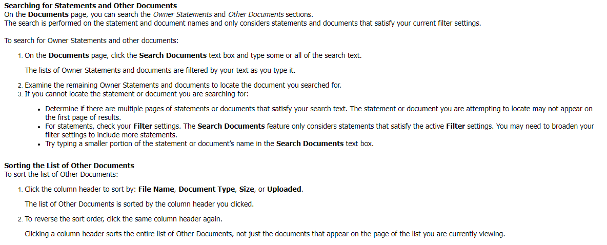 Using the Owner Portal