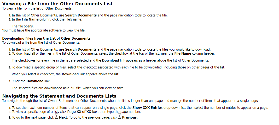 Using the Owner Portal
