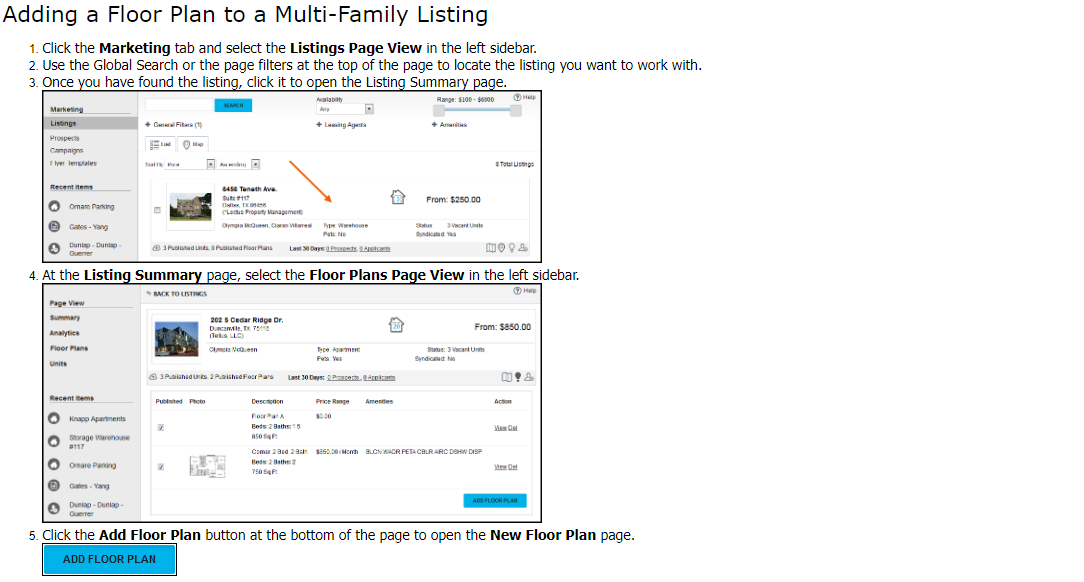 Creating and Editing Floor Plans