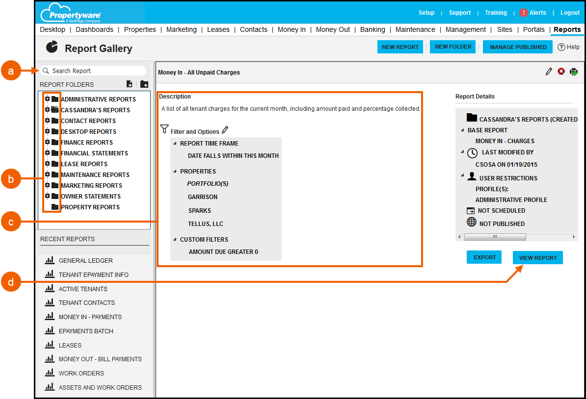 Working with Reports in Propertyware