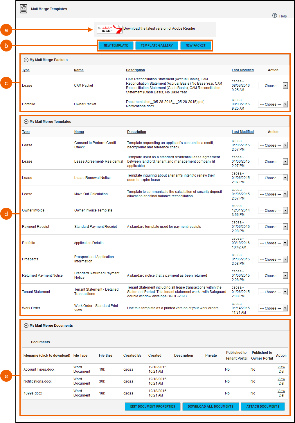 Mail Merge Templates