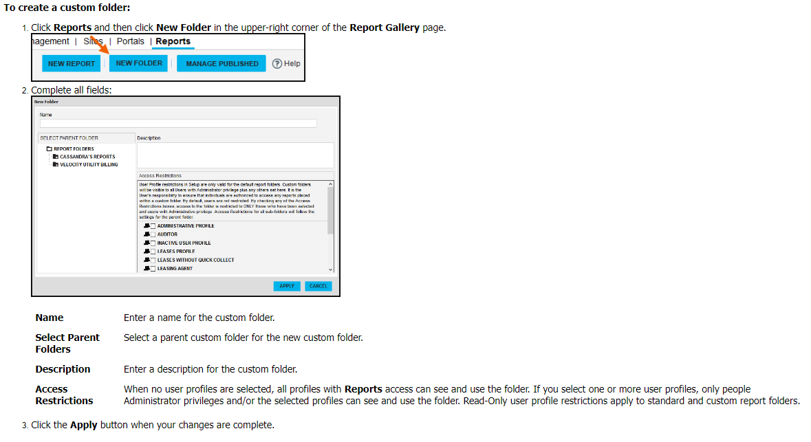 Working with Reports in Propertyware