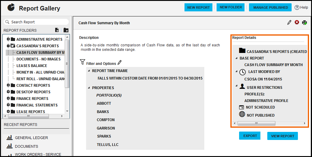 Working with Reports in Propertyware