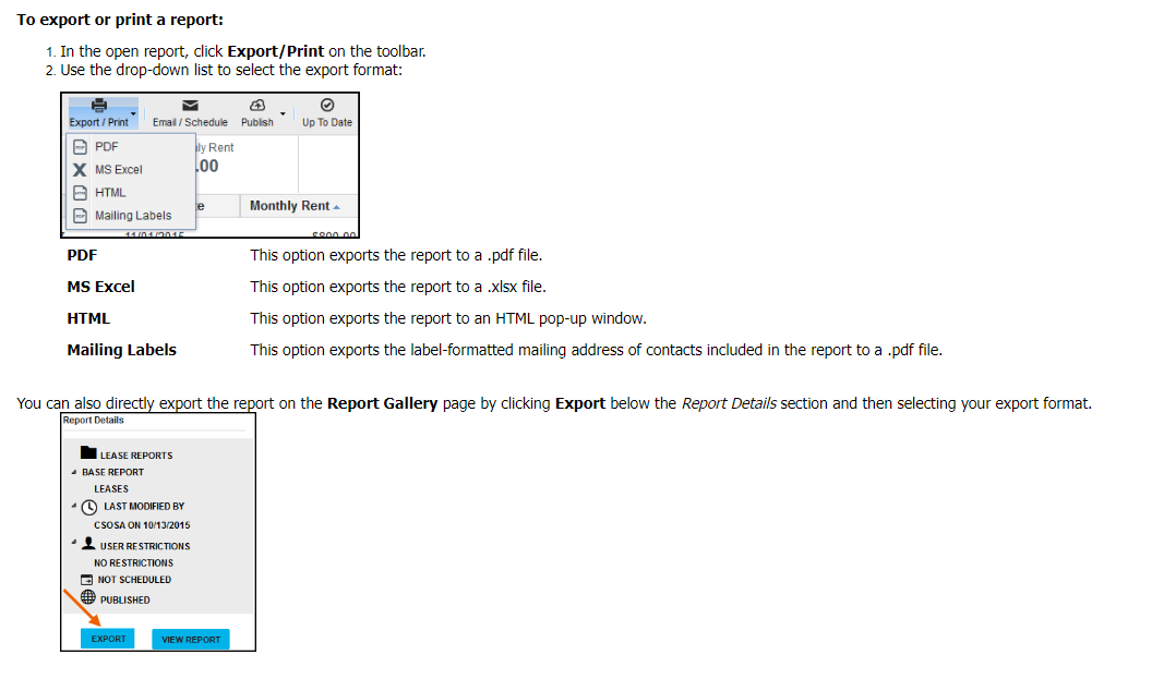 Working with Reports in Propertyware