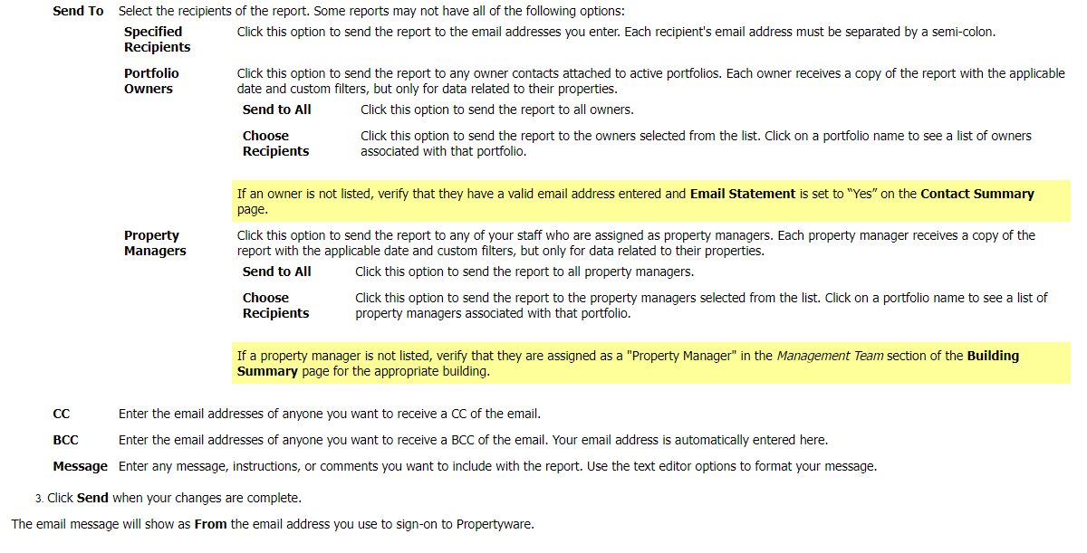 Working with Reports in Propertyware